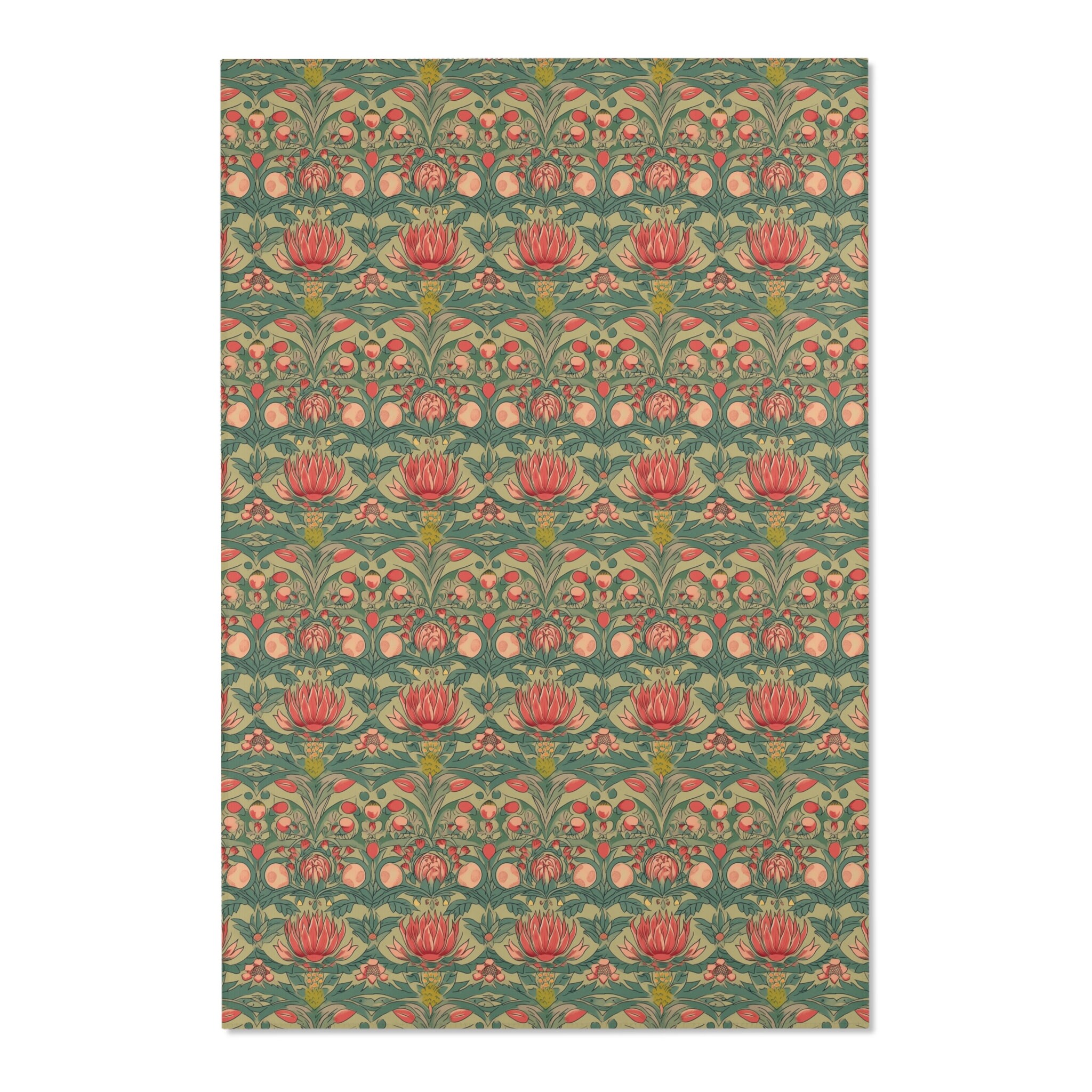 Green Orange Rug Indian Print Rug Block Print Rug Green - Etsy