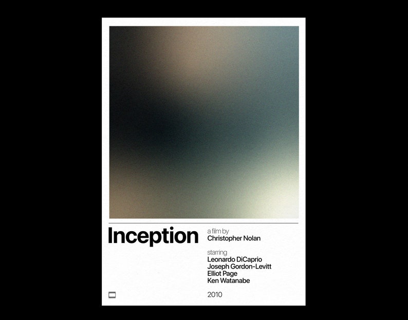 Inception Movie Poster: Minimalist Gradient Film Print (digital ...