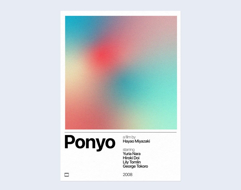 Ponyo, Ponyo Movie Poster, Studio Ghibli Art, Anime Poster, Japanese ...