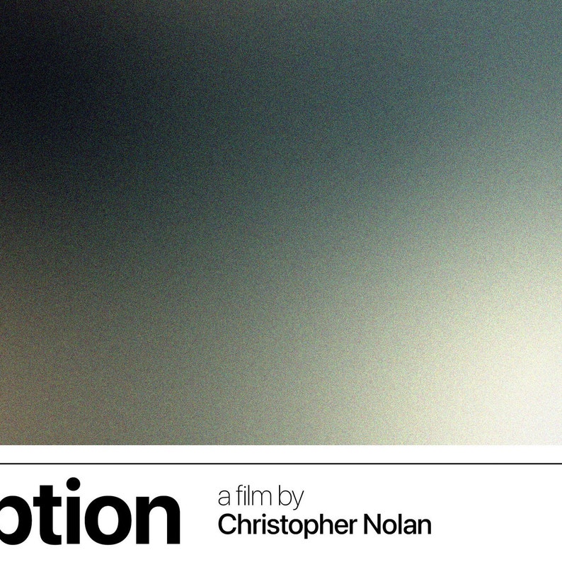 Inception Movie Poster: Minimalist Gradient Film Print (digital ...