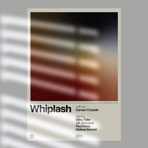 Whiplash, Whiplash Movie Poster, Minimalist Typography Print, Gradient ...
