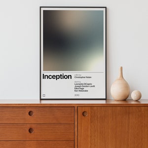 Inception Movie Poster: Minimalist Gradient Film Print (digital ...