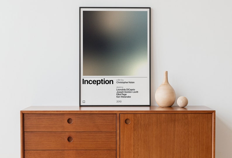 Inception Movie Poster: Minimalist Gradient Film Print (digital ...
