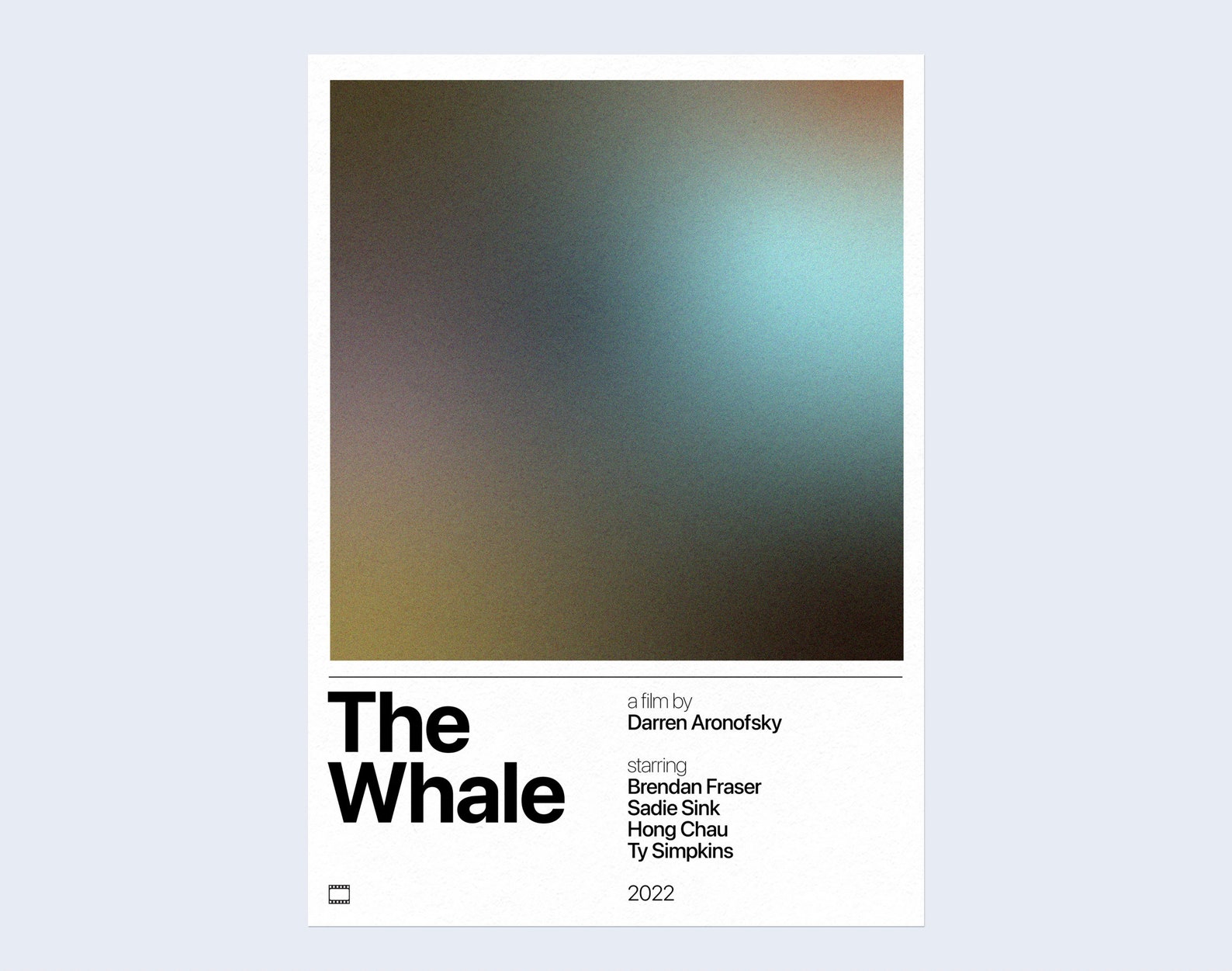 The Whale, the Whale Movie Poster, Brendan Fraser, Gradient Aura Wall ...