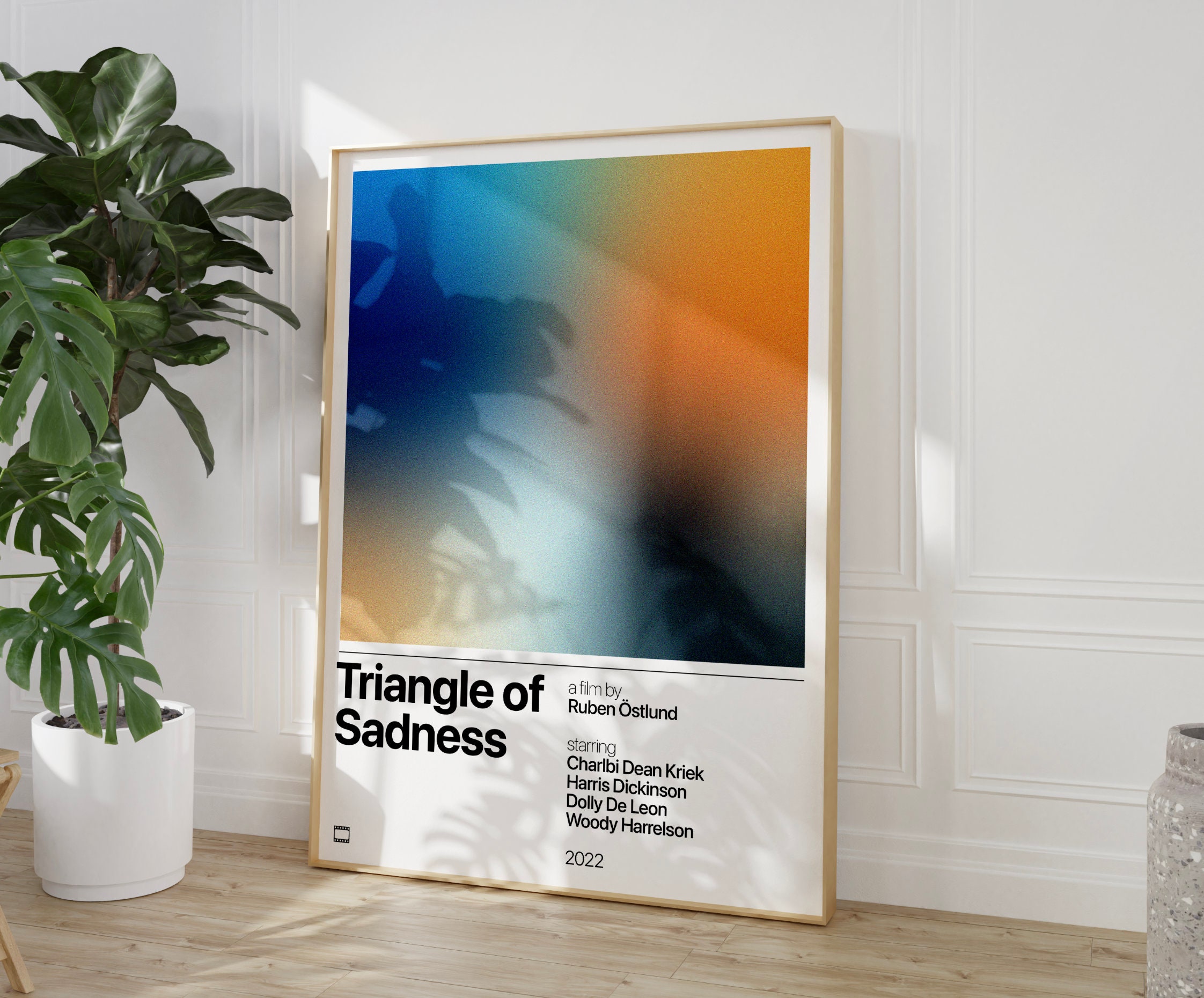 Triangle of Sadness Movie Poster: Minimalist Gradient Film Print ...