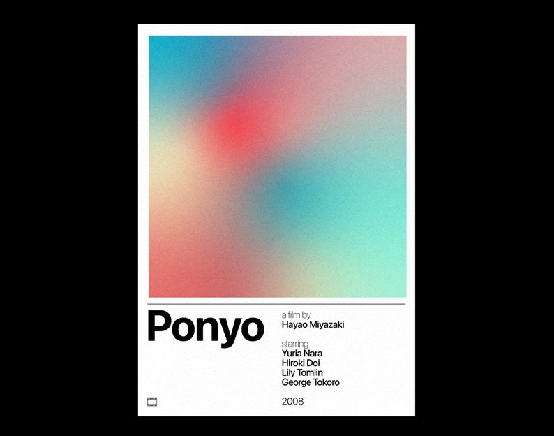 Ponyo, Ponyo Movie Poster, Studio Ghibli Art, Anime Poster, Japanese ...