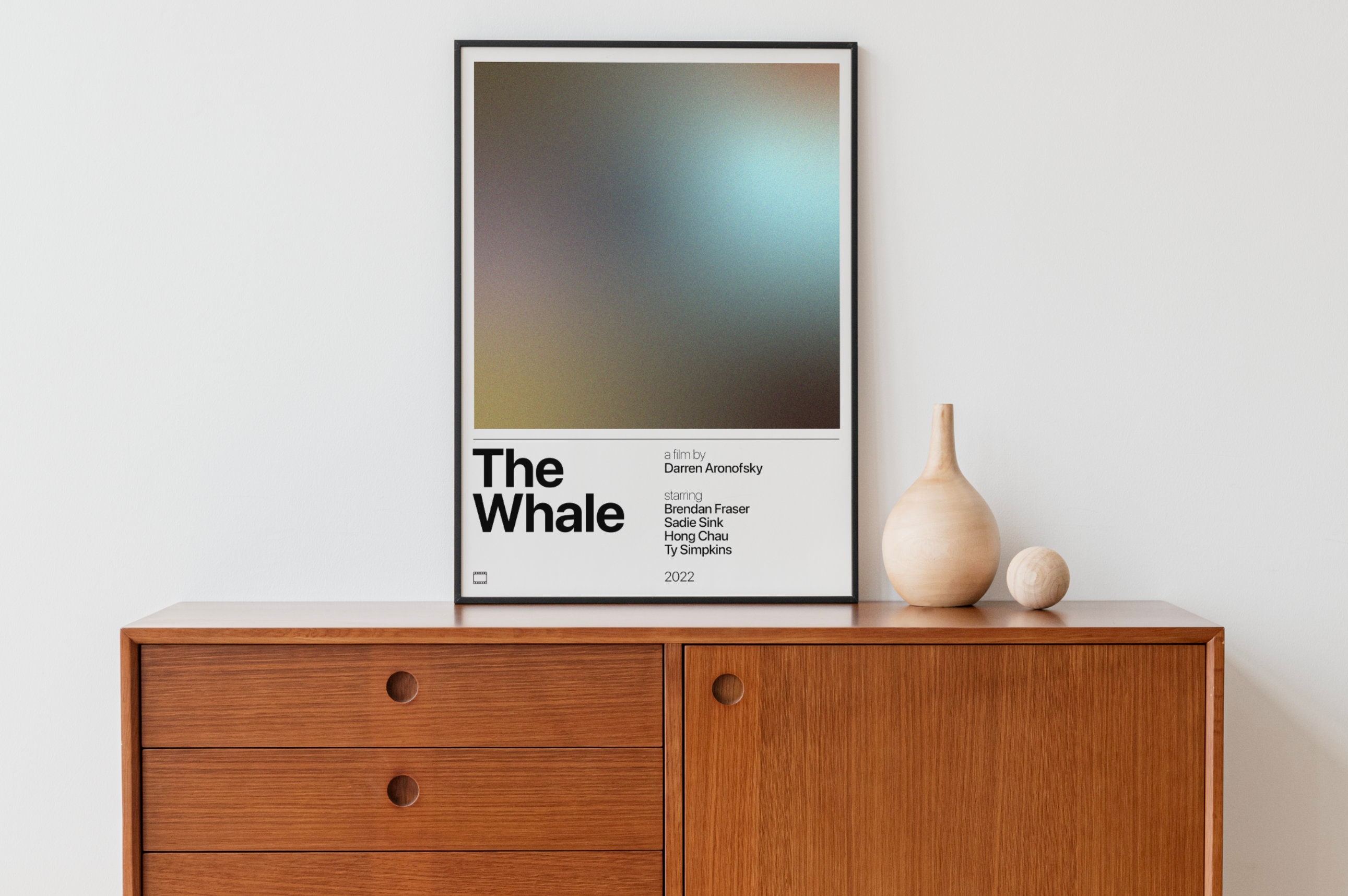 The Whale, the Whale Movie Poster, Brendan Fraser, Gradient Aura Wall ...