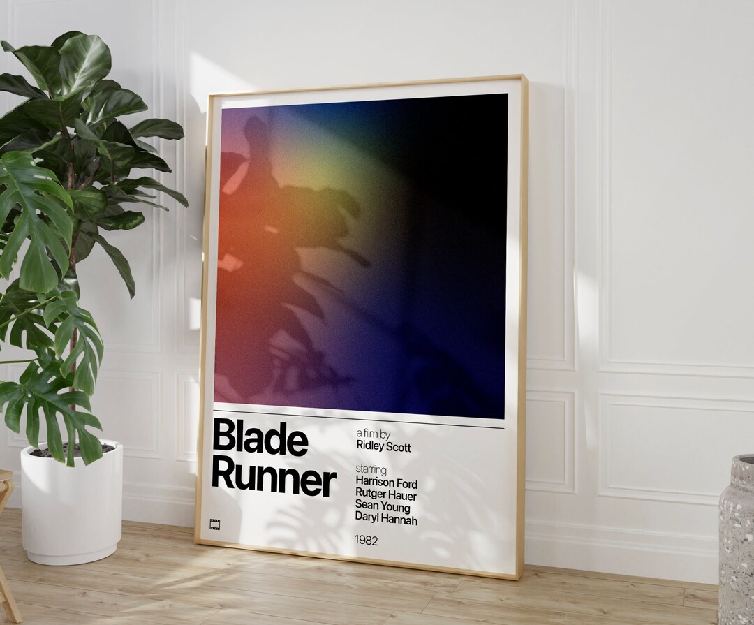 Blade Runner Movie Poster: Minimalist Gradient Film Print (digital ...