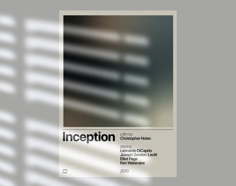 Inception Movie Poster: Minimalist Gradient Film Print (digital ...