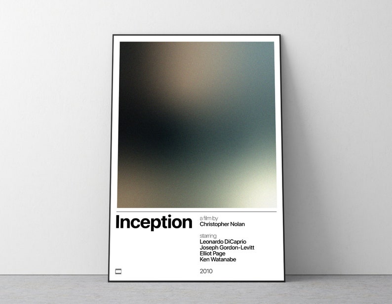 Inception Movie Poster: Minimalist Gradient Film Print (digital ...