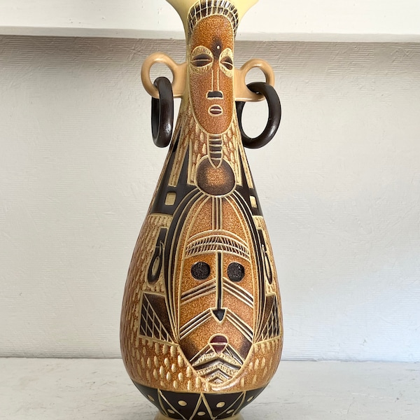 African Tribal Vase - Etsy