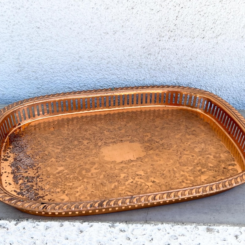Large Copper Tray - Etsy