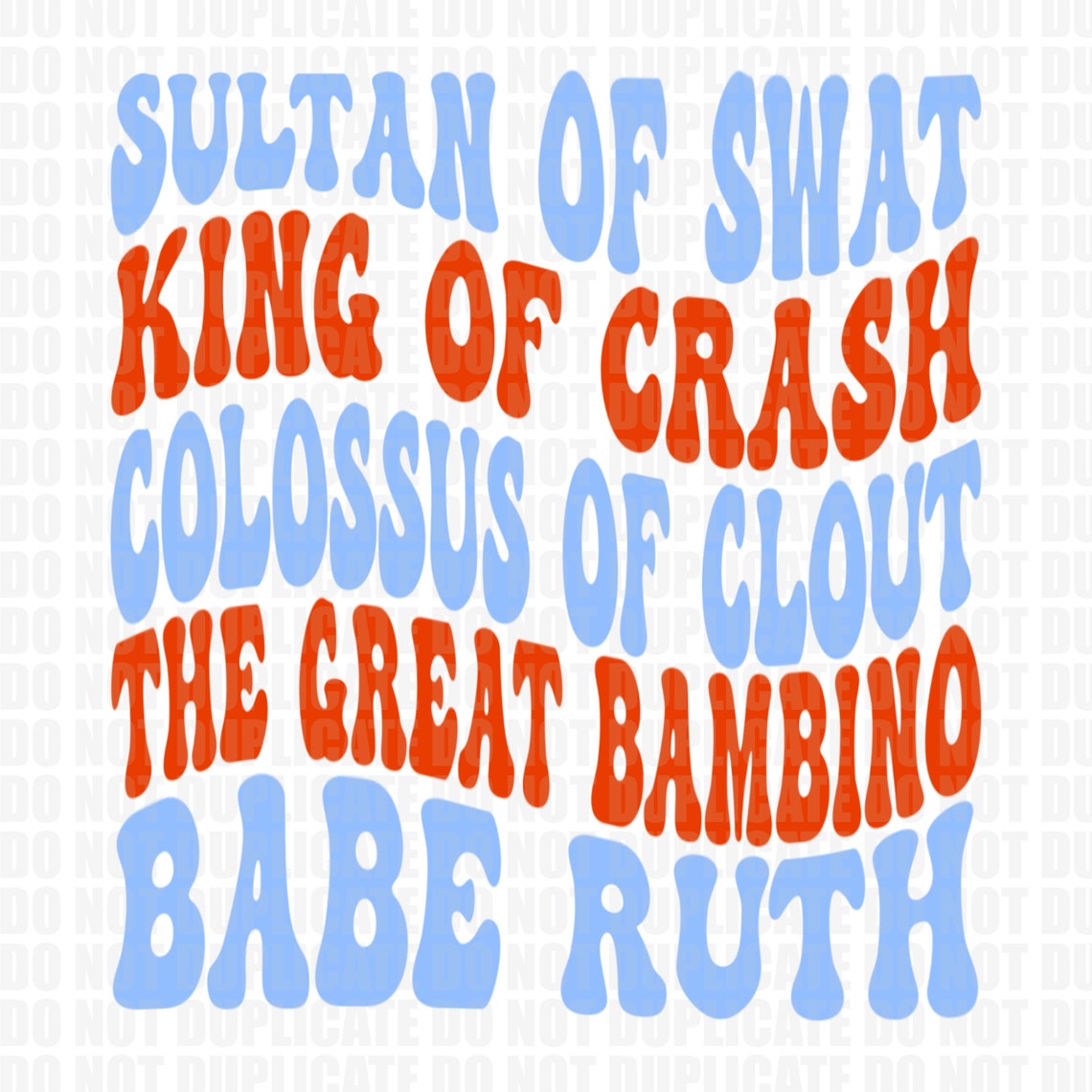 Babe Ruth Retro Wave PNG - Etsy