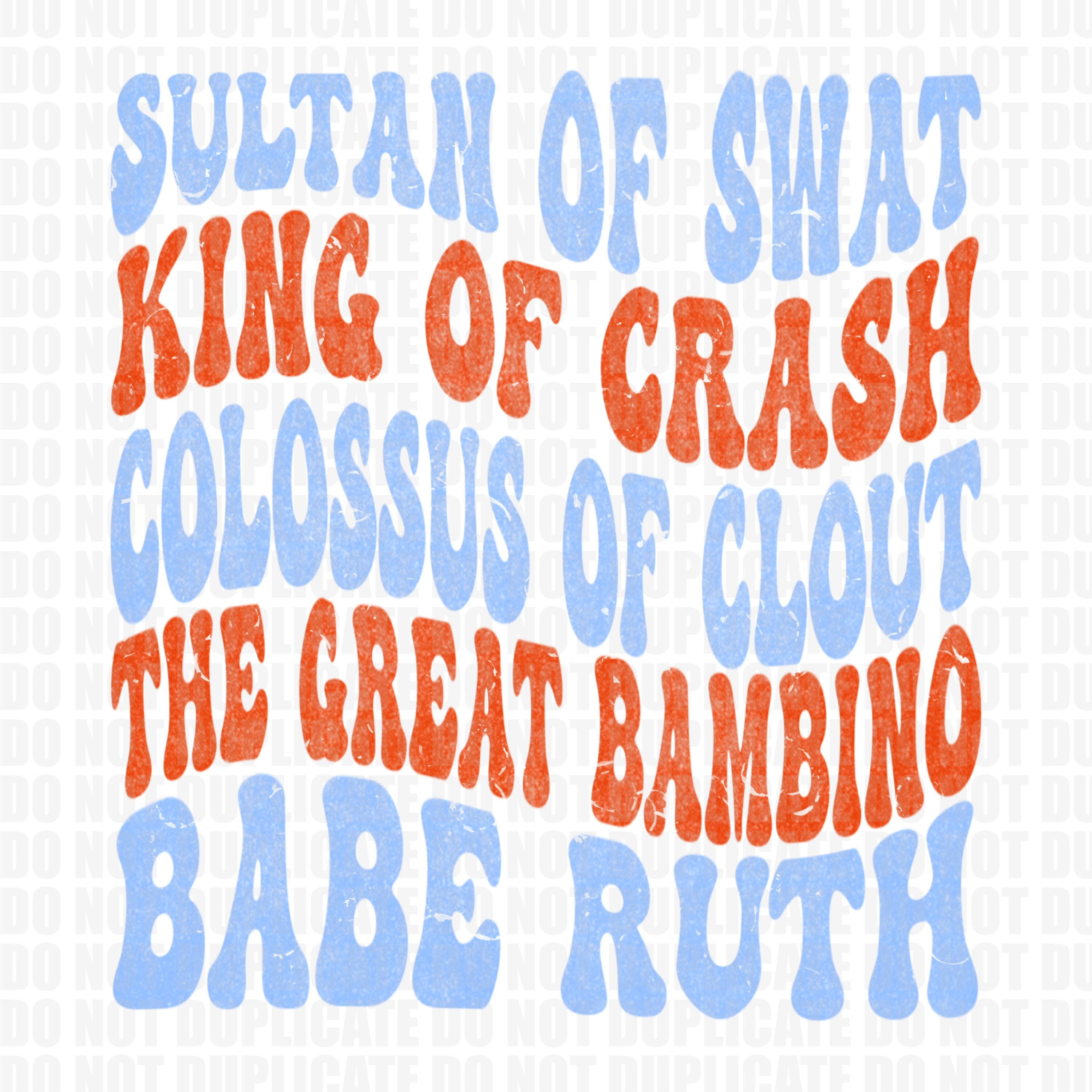 Babe Ruth Retro Wave PNG - Etsy