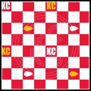 KC Checkered W/ Arrowheads Seamless Pattern Bundle 1 (coordinating PNG ...