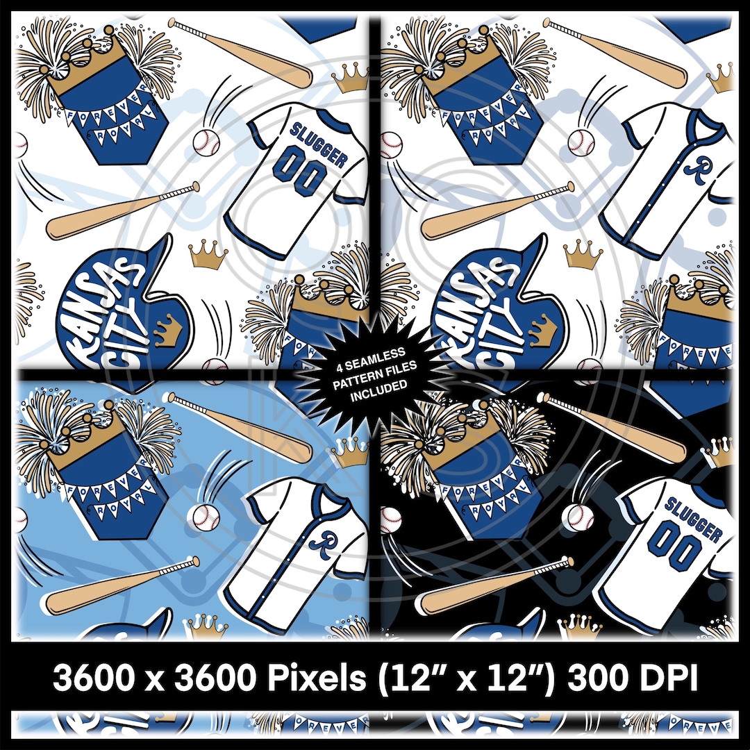 Kansas City Baseball Diamond Seamless Pattern JPEG Bundle - Etsy