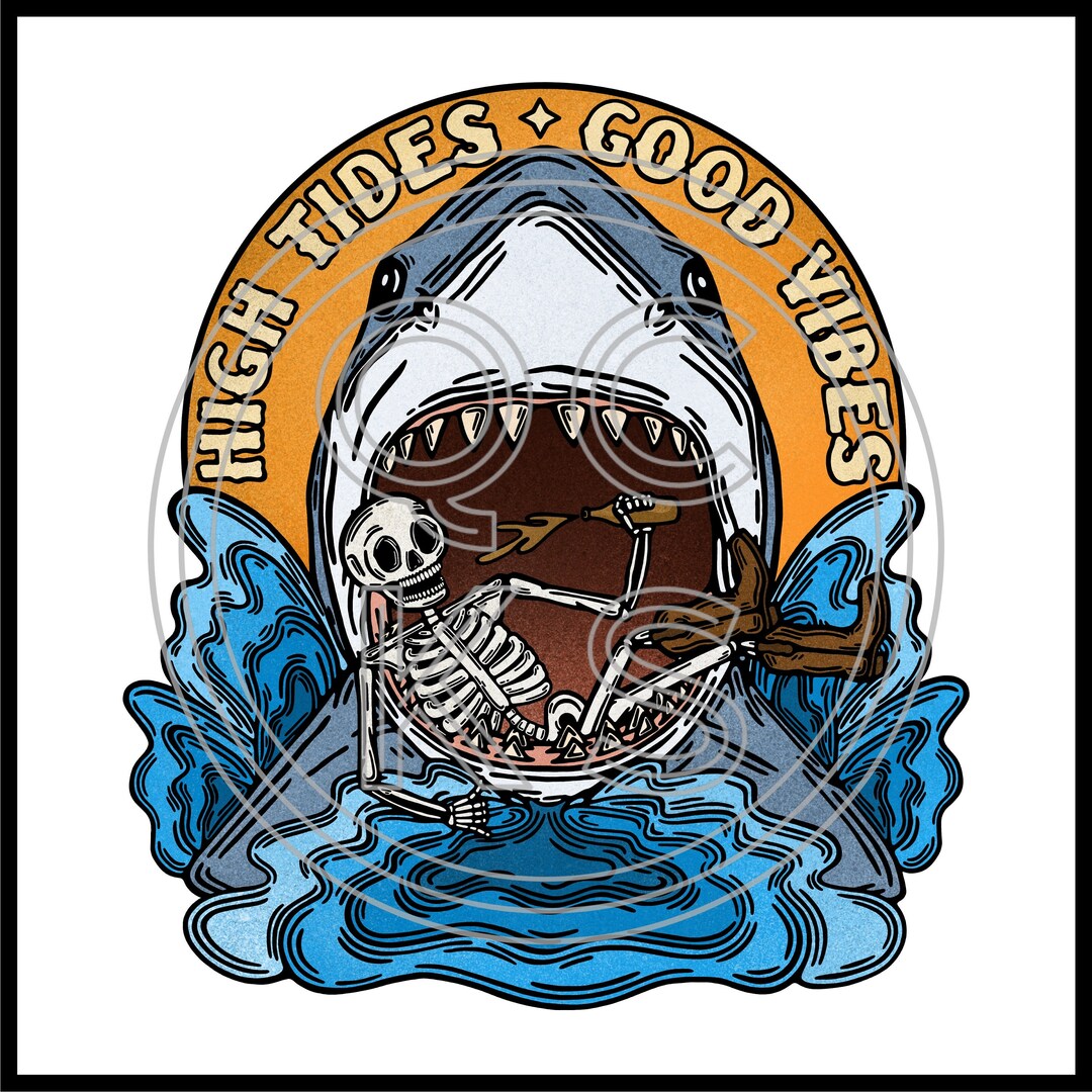 High Tides Good Vibes Color PNG - Etsy