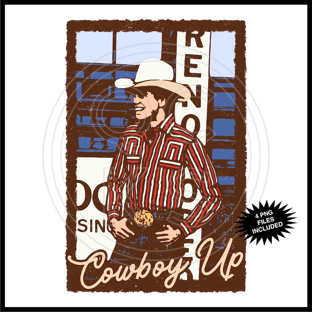 Cowboy up 1 PNG (distressed & Non-distressed Versions Included) - Etsy