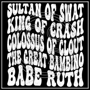 Babe Ruth Retro Wave PNG - Etsy