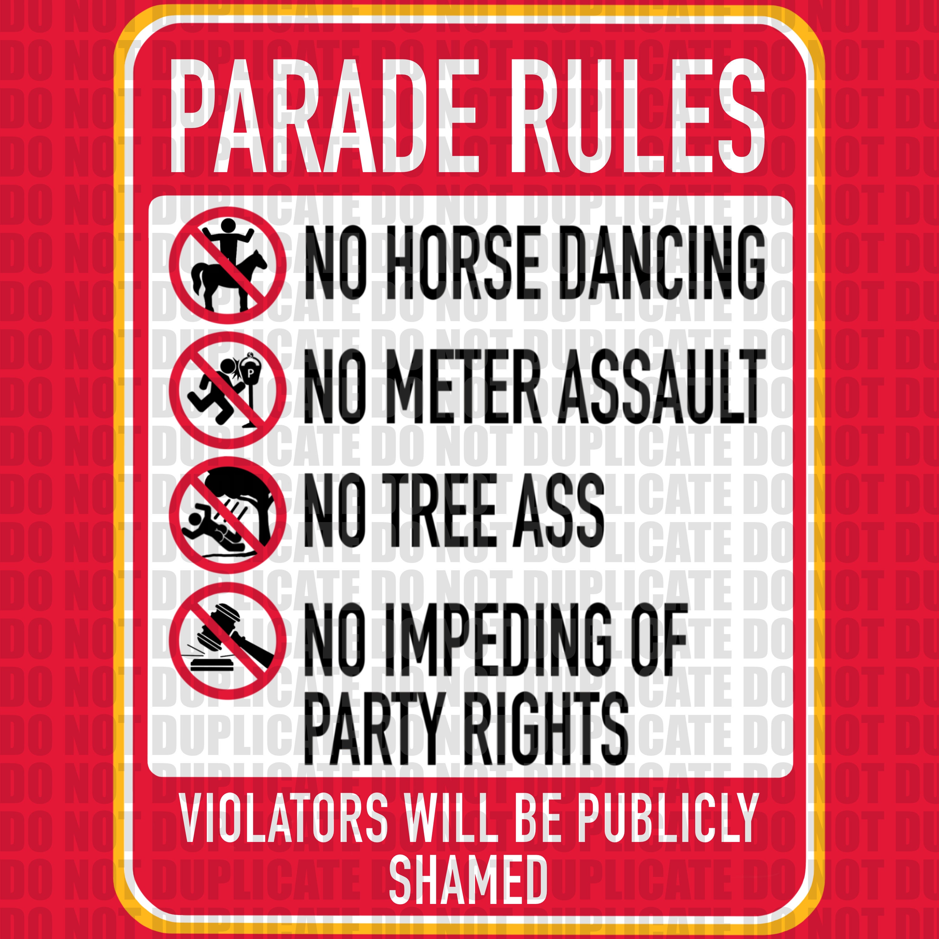 Parade Rules PNG - Etsy