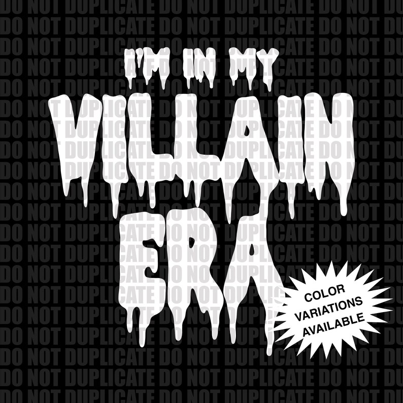 Villain Era Black & White PNG - Etsy
