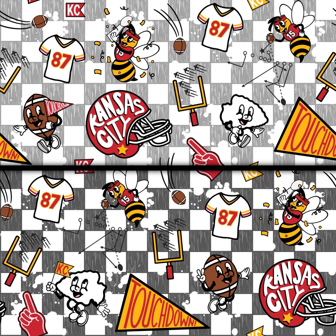 Kansas City Retro Football Seamless Pattern 1 coordinating PNG ...