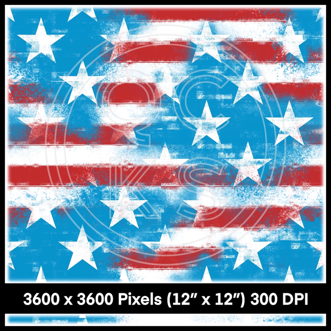Faded Stars and Stripes Brushed Seamless Pattern JPEG - Etsy