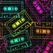 Neon Cassette Tapes Seamless Pattern - Etsy