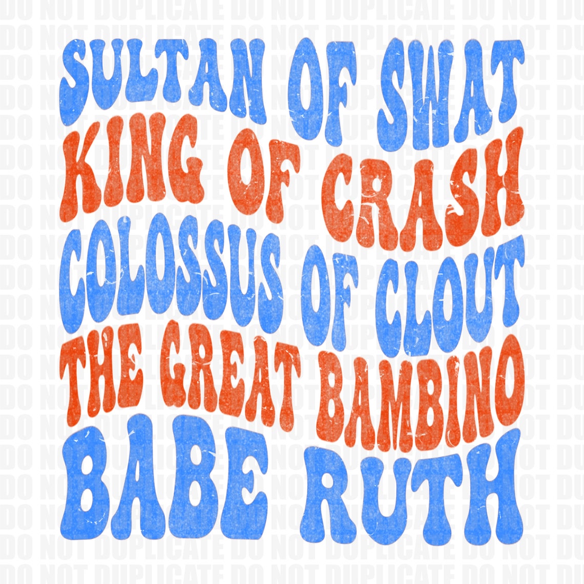 Babe Ruth Retro Wave PNG - Etsy