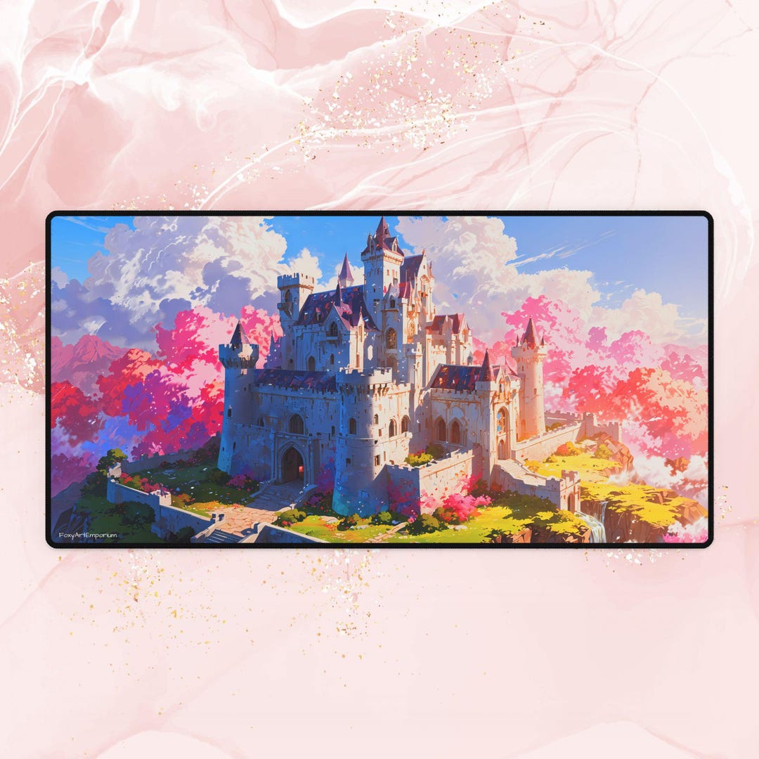 Pastel Dream Castle, TCG Playmat for ALL Table Top Card Games, Fantasy ...