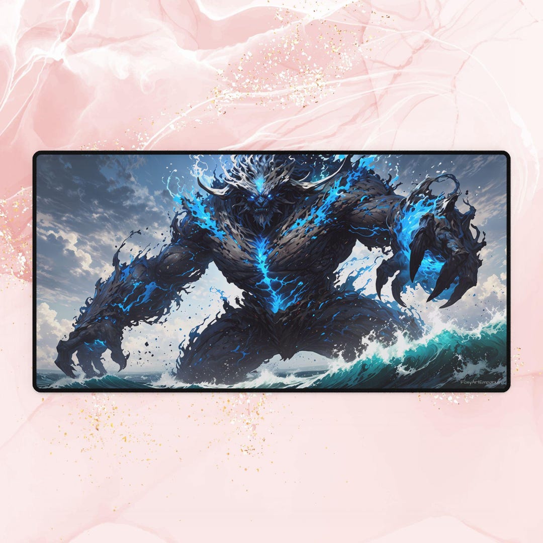 Water Elemental Kaiju, TCG Mat, Table Top Games, Unique Graphic Design ...