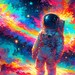 Space Wanderer Desktop Wallpaper Pack, Cosmic Space Explorer, Lost in ...