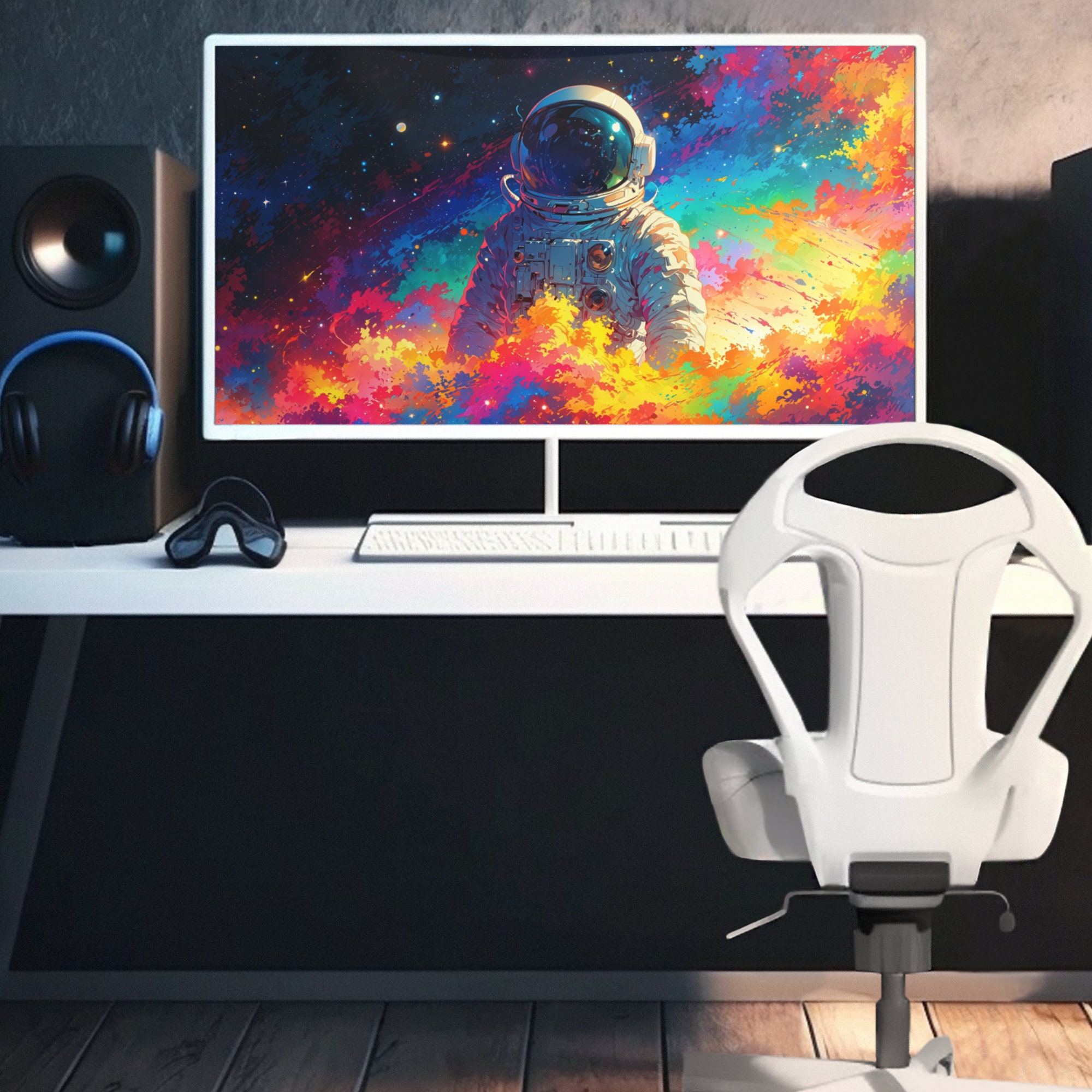 Space Wanderer Desktop Wallpaper Pack, Cosmic Space Explorer, Lost in ...