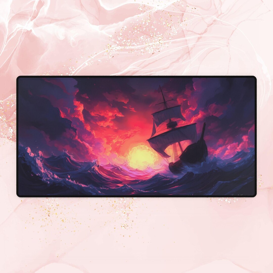 Stormy Waters, TCG Playmat Table Top Game Playing Mat Stylish Desktop ...
