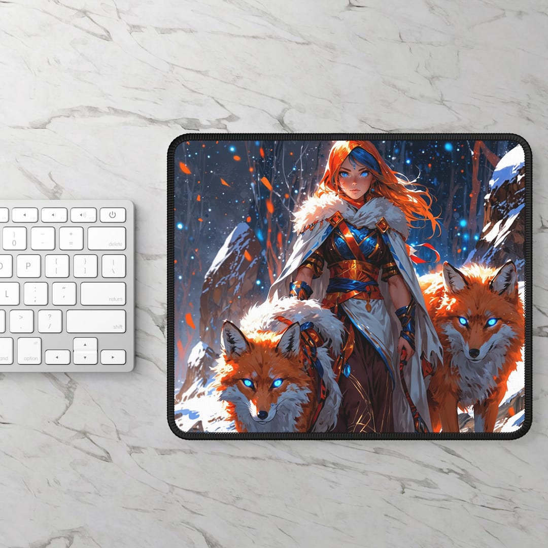 Kitsune, Stylish Gaming Mouse Pad, Desk Top Accessories for Fantasy ...