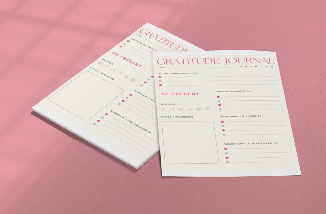Self Help Gratitude Journal Printable and Digital - Etsy