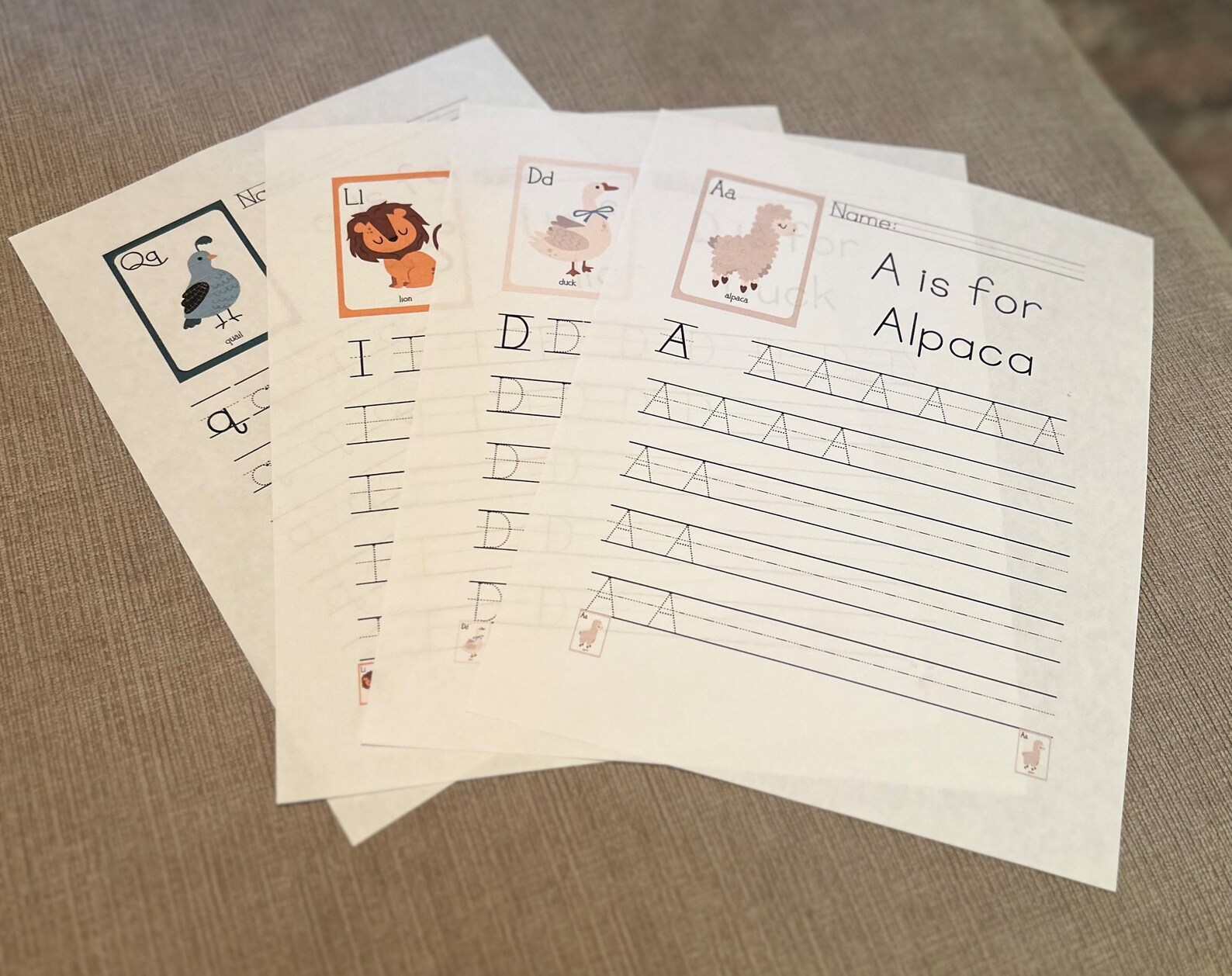 Alphabet Tracing Worksheets, Handwriting Practice, Upper and Lowercase ...
