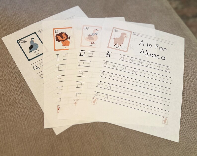 Alphabet Tracing Worksheets, Handwriting Practice, Upper and Lowercase ...