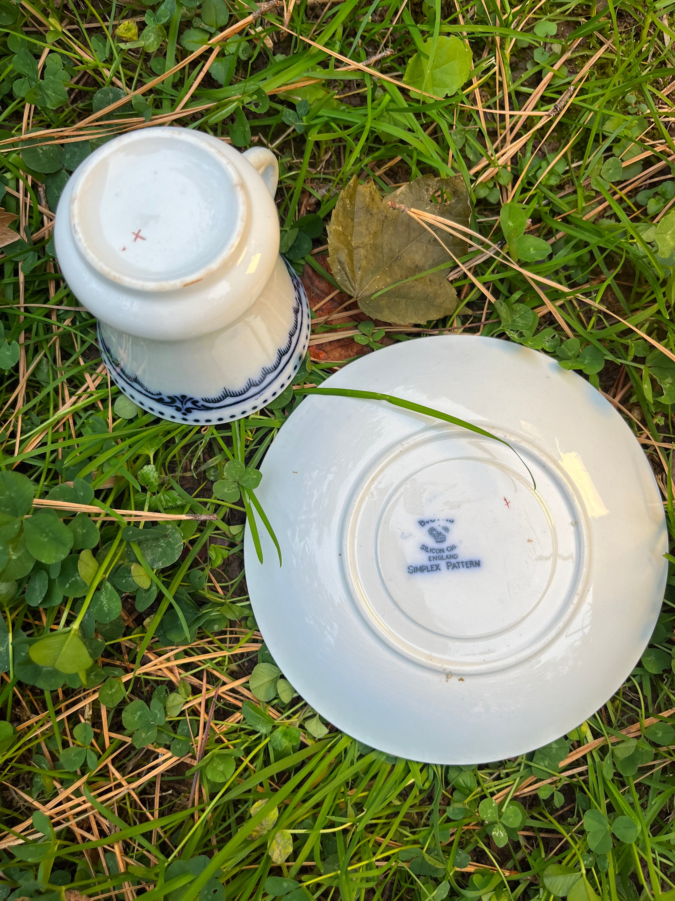 RARE Vintage Booths Silicon China Simplex Pattern Blue and - Etsy