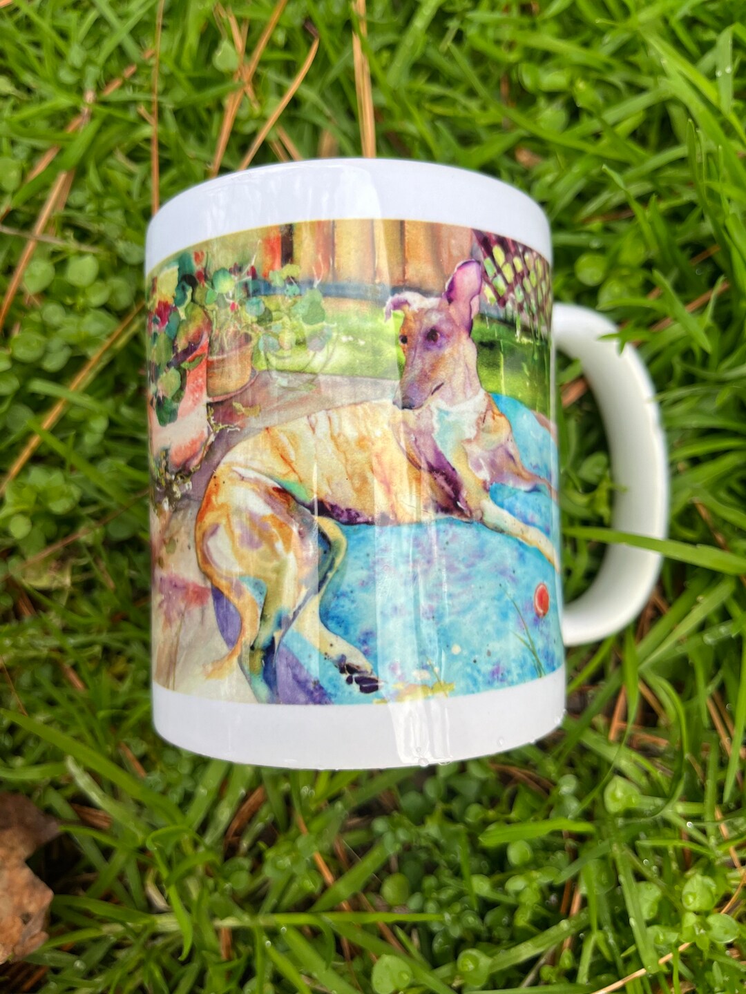 Set of 2 Cafepress Mugs With Impressionist Style Animal Paintings. One ...