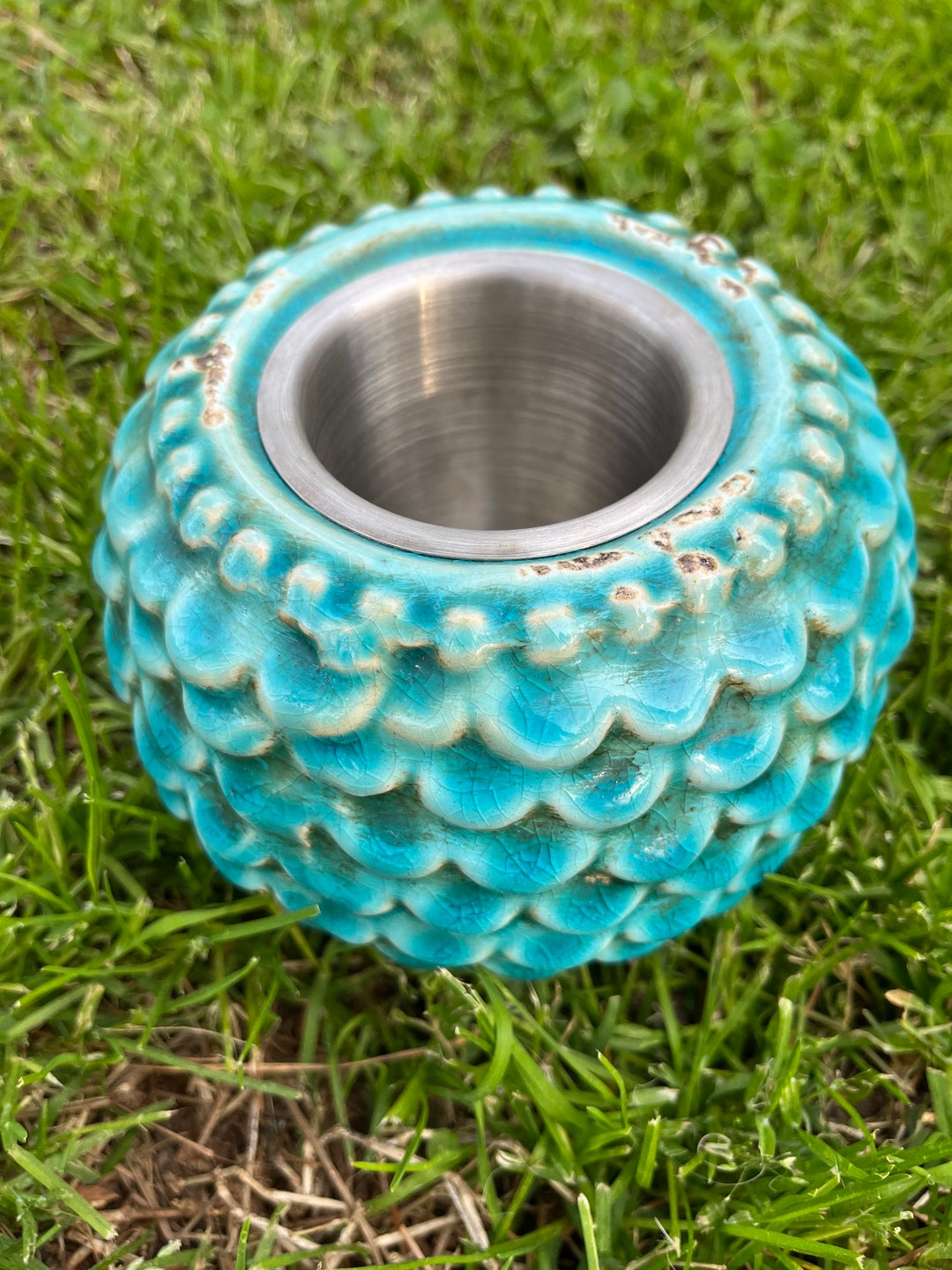 Ceramic Blue/teal Oil Diffuser With a Stunning Bubble Effect - Etsy