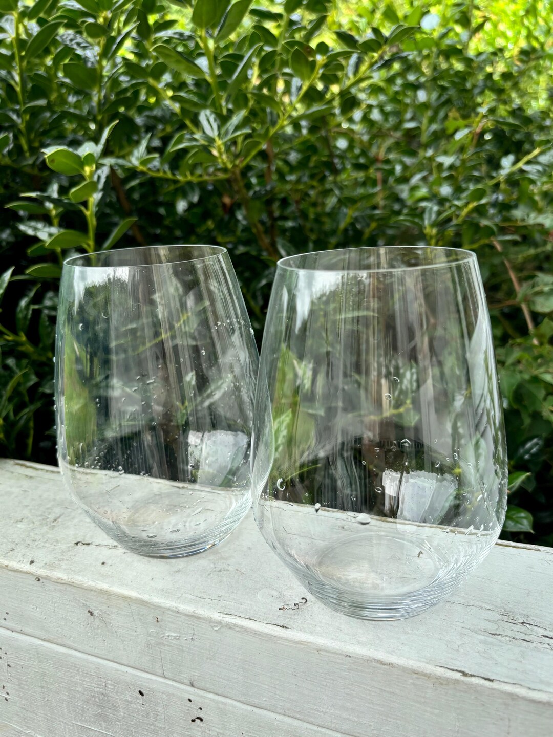 Riedel Tumbler Stemless Wine Glasses. Set of 2 German Crystal Delicate ...