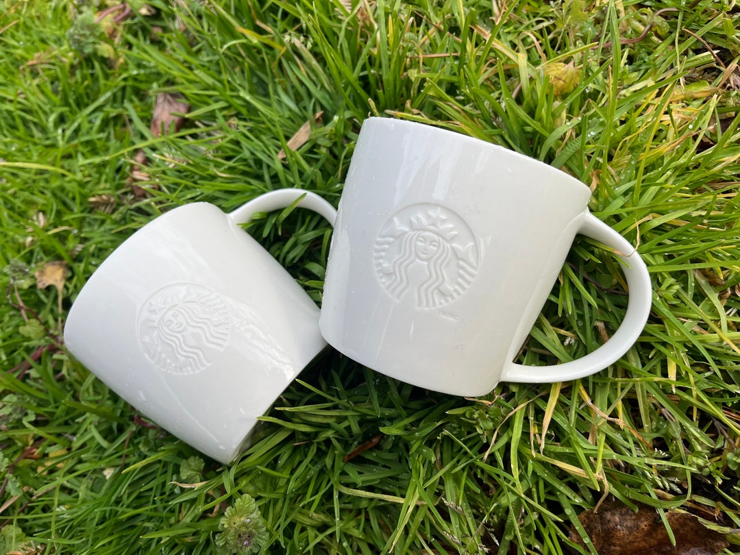 Set of 2 Iconic 2004 Starbucks White Tall Coffee Mugs. - Etsy