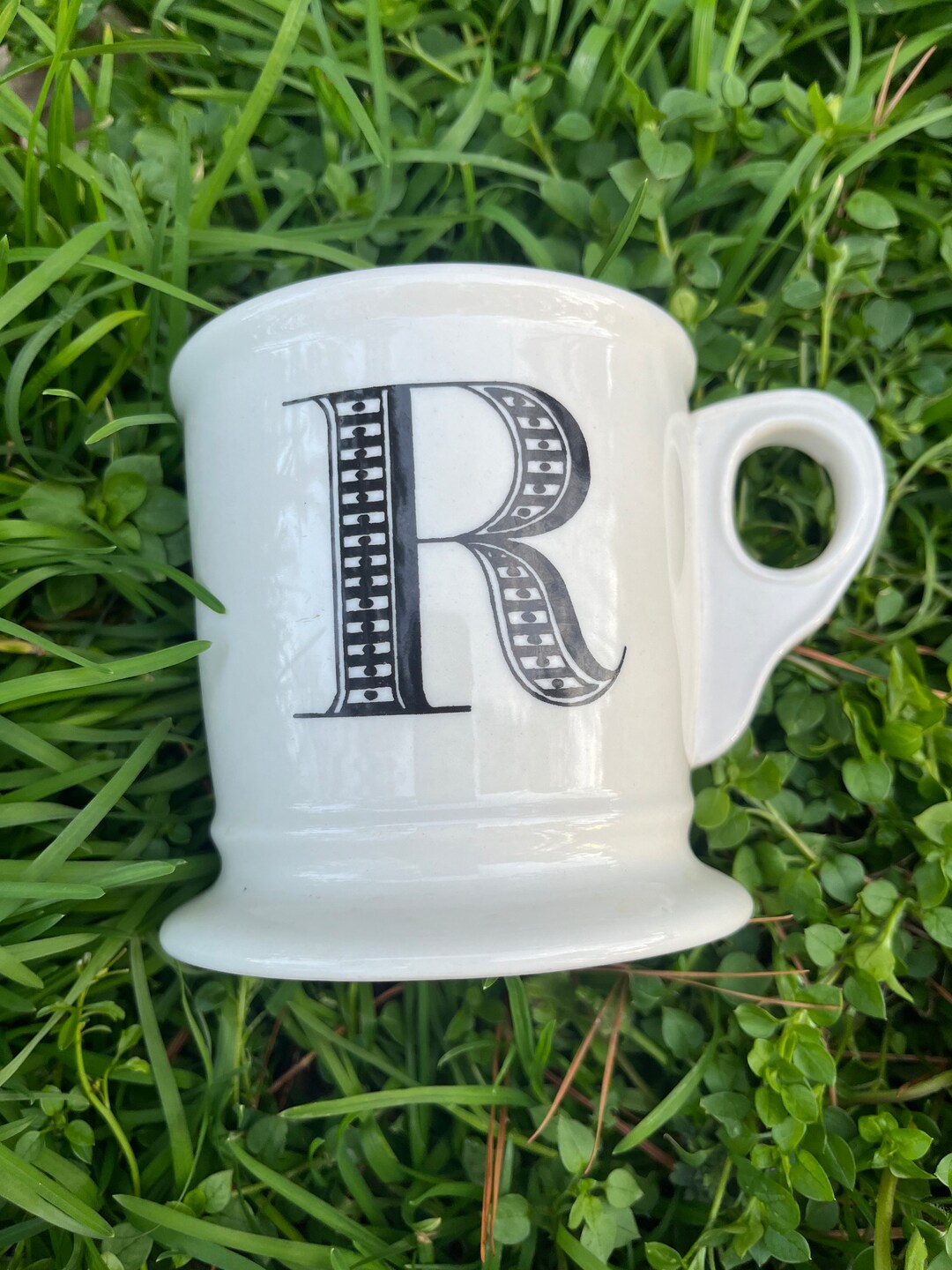 Anthropologie Large White Tumbler With a Letter R - Etsy