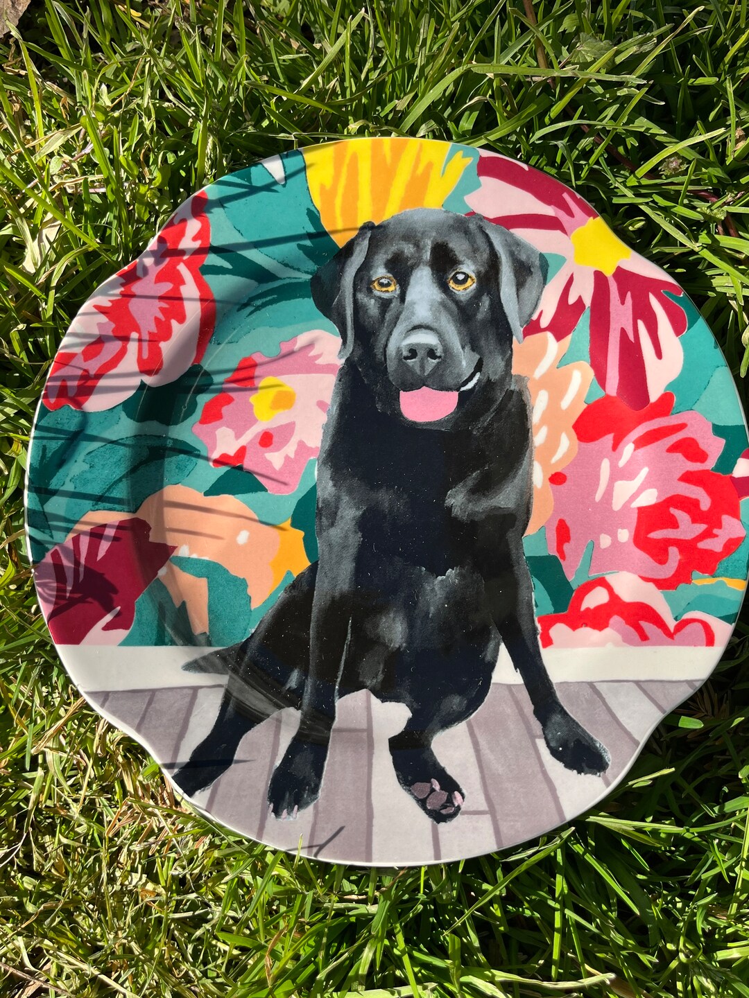 Anthropologie Black Lab Plate "sweet Ruby" by Jay Mcclellan Studio - Etsy