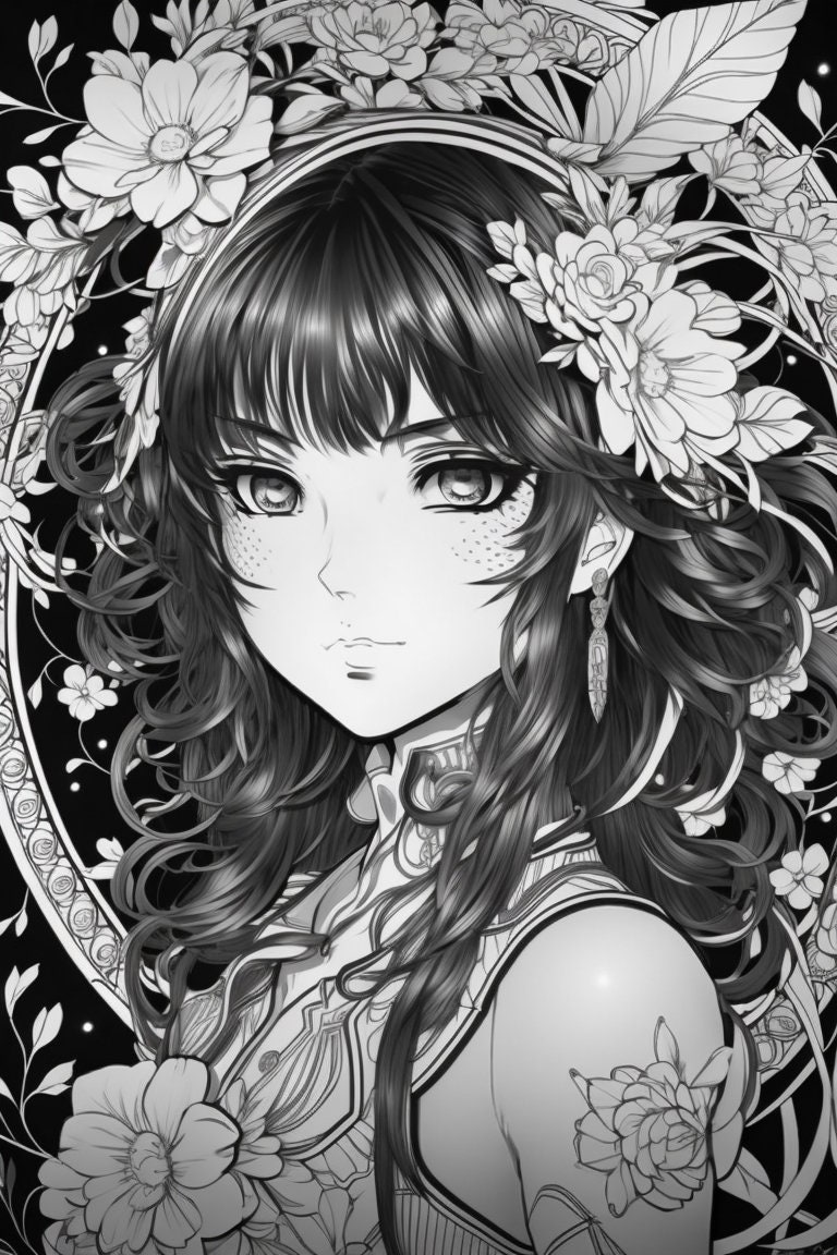 Enchanted Heroines: Manga Anime Comics Coloring Book for Girls - Etsy