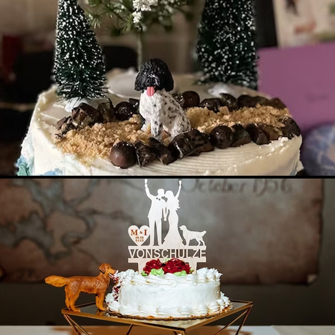 Pet Cake Topper, Pet Statue, Dog Wedding Cake Topper, Wedding Cake, Dog ...