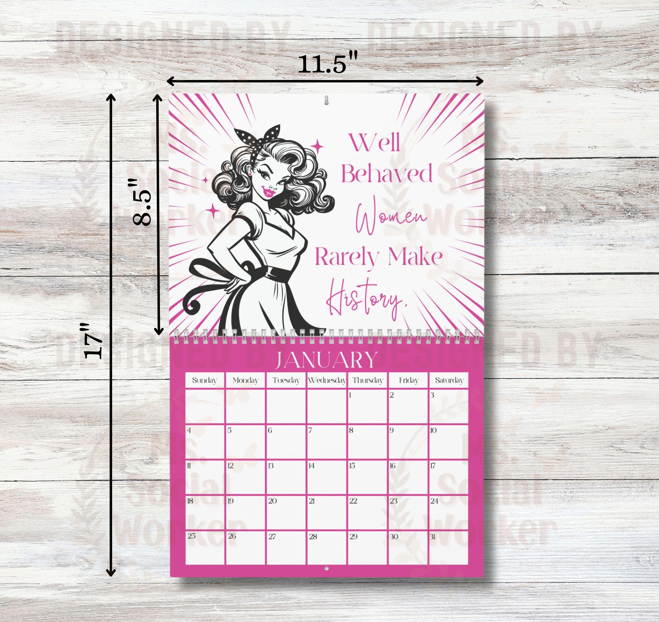 2026 Retro Feminist Wall Calendar for Women, Feminist Calendar Gift ...