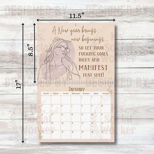 2026 Sweary Motivational Wall Calendar for Badass Women, Feminist ...