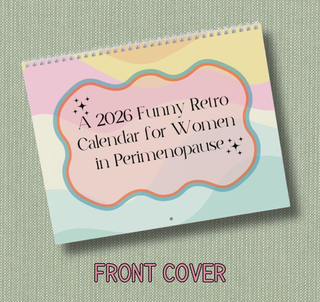 2026 Funny Retro Perimenopause Wall Calendar, Feminist Calendar Gift ...